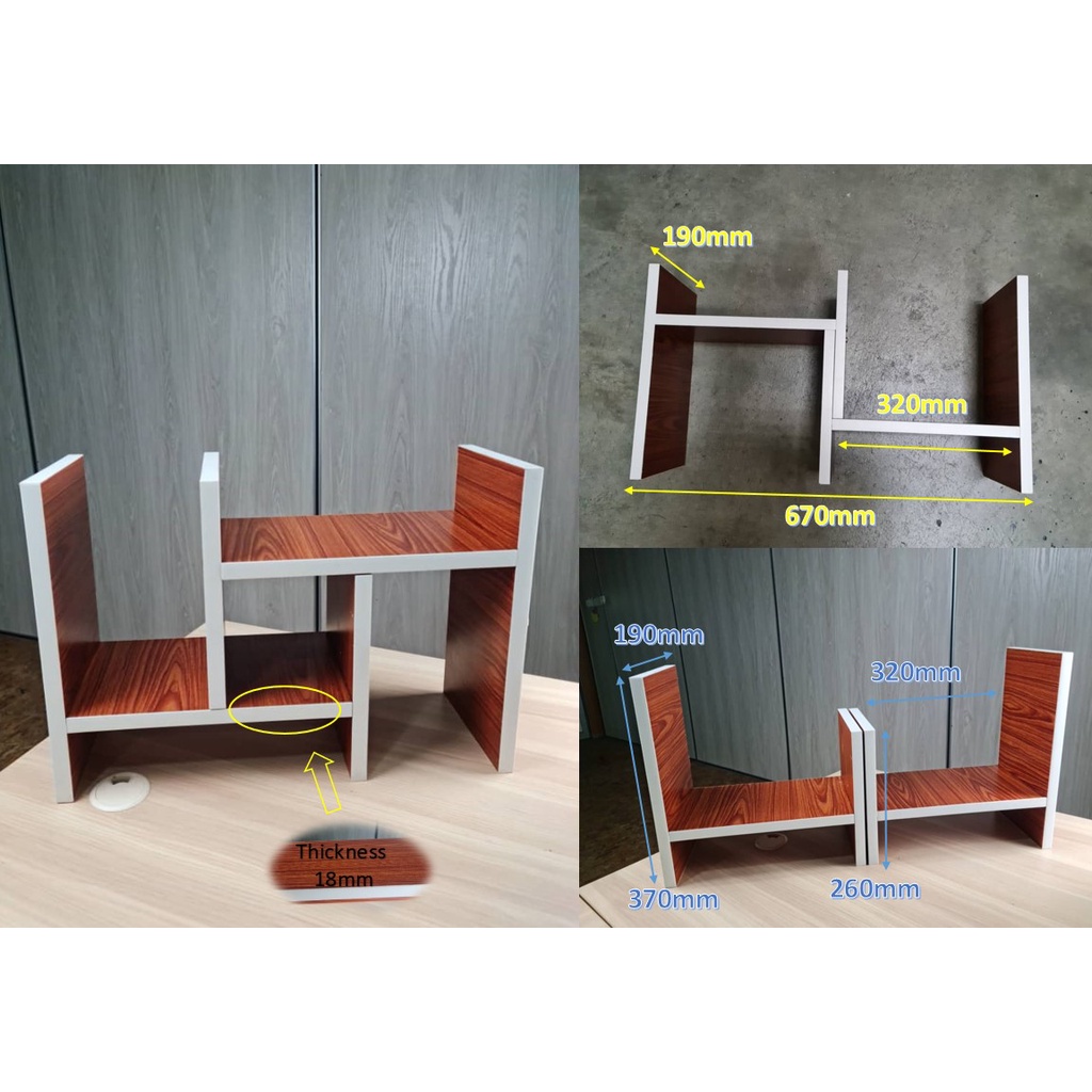 Desk Organizer Book Shelf Desk Shelves Meja Buku Storage Modern Office ...