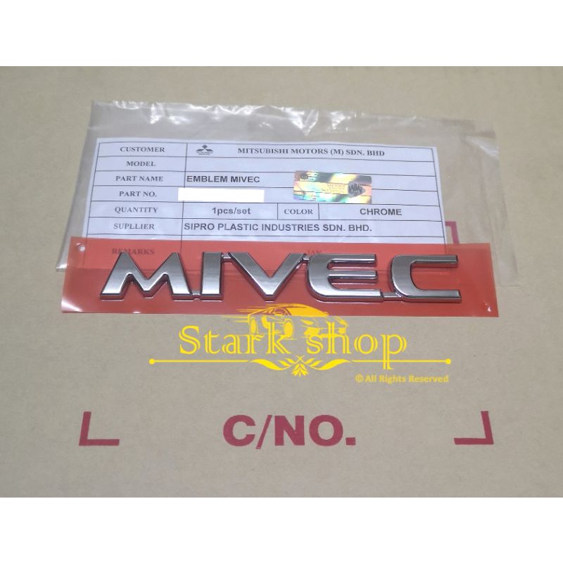 ORIGINAL MITSUBISHI ASX, LANSER, MIRAGE, ATTRAGE REAR BONNET EMBLEM ...