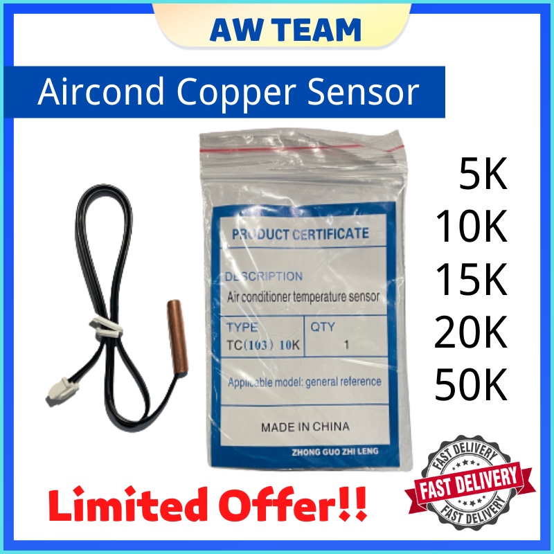 Aircond Sensor Temperature 5K 10K 15K 20K 50K Coil Air Conditioner ...