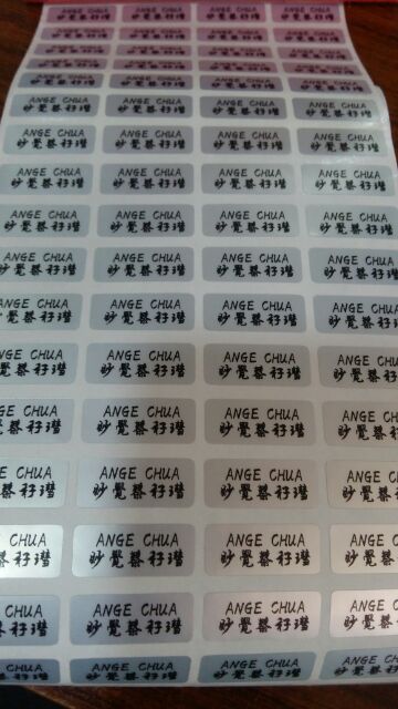 Name Sticker transparent laser silver white 3013/ 2209 | Shopee Malaysia
