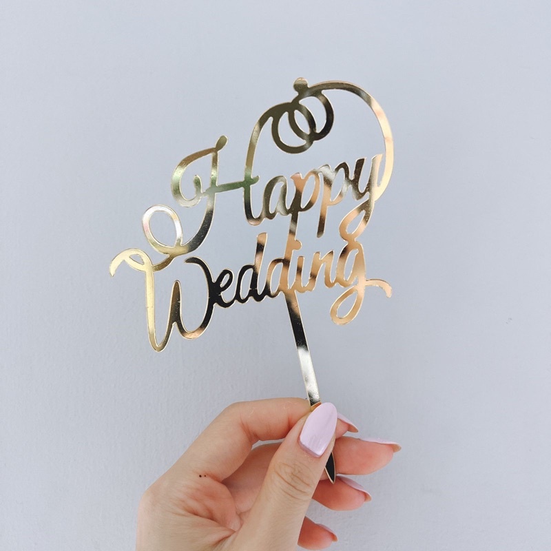 Acrylic Cake Topper Acrylic Cake Topper Happy Wedding Anniversary Cake ...