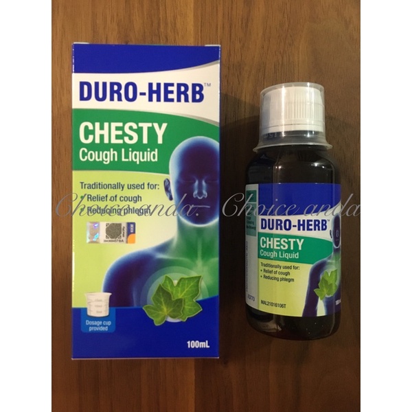 (( Expiry Date 07/24 )) DURO-HERB CHESTY Cough Liquid (100ml) Dried Ivy ...