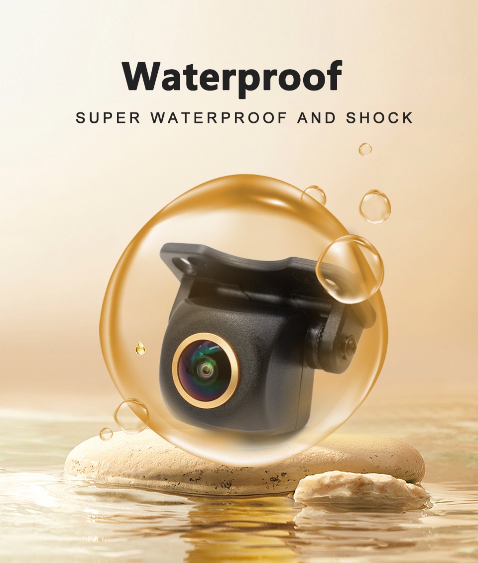 Smartour AHD 2K 1920x1080P Vehicle Rear View Camera 180 Degree Golden ...