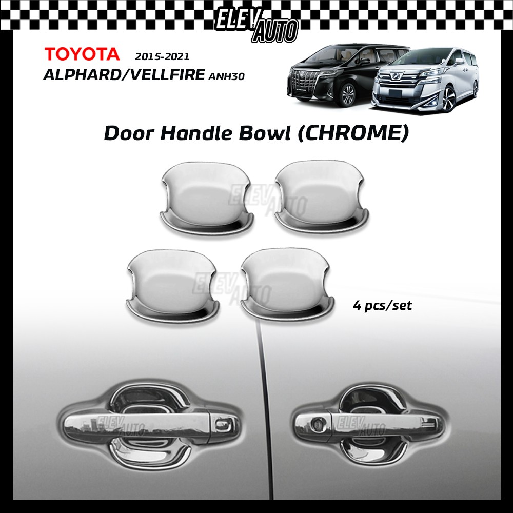 Toyota Alphard Vellfire AGH30 Chrome Door Handle Bowl Trim Accessories ...