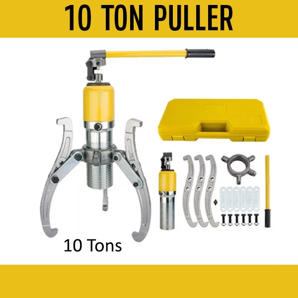 5/10 Ton Heavy Duty Hydraulic 3 Jaw Puller Industrial Grade Integral ...