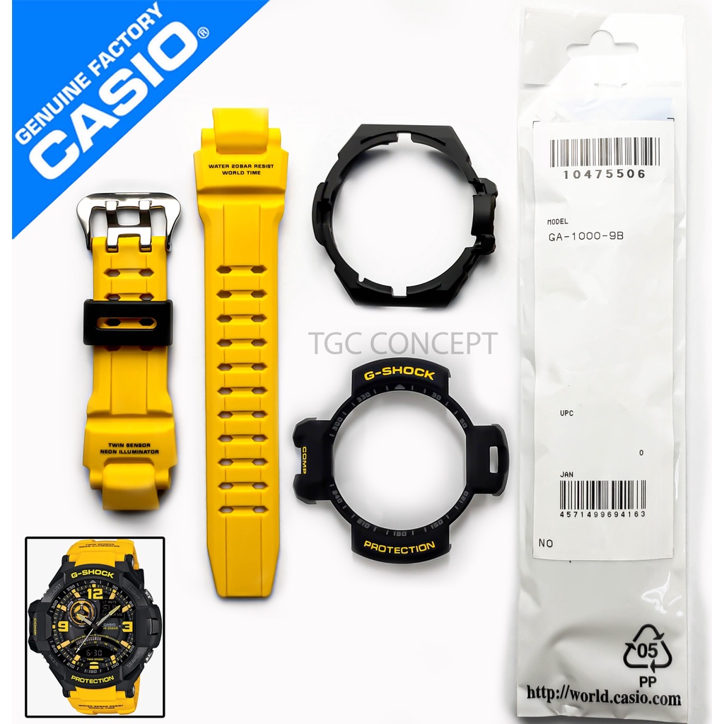 ORIGINAL BAND & BEZEL REPLACEMENT PARTS FOR G-SHOCK WATCH GA-1000-9B GA ...