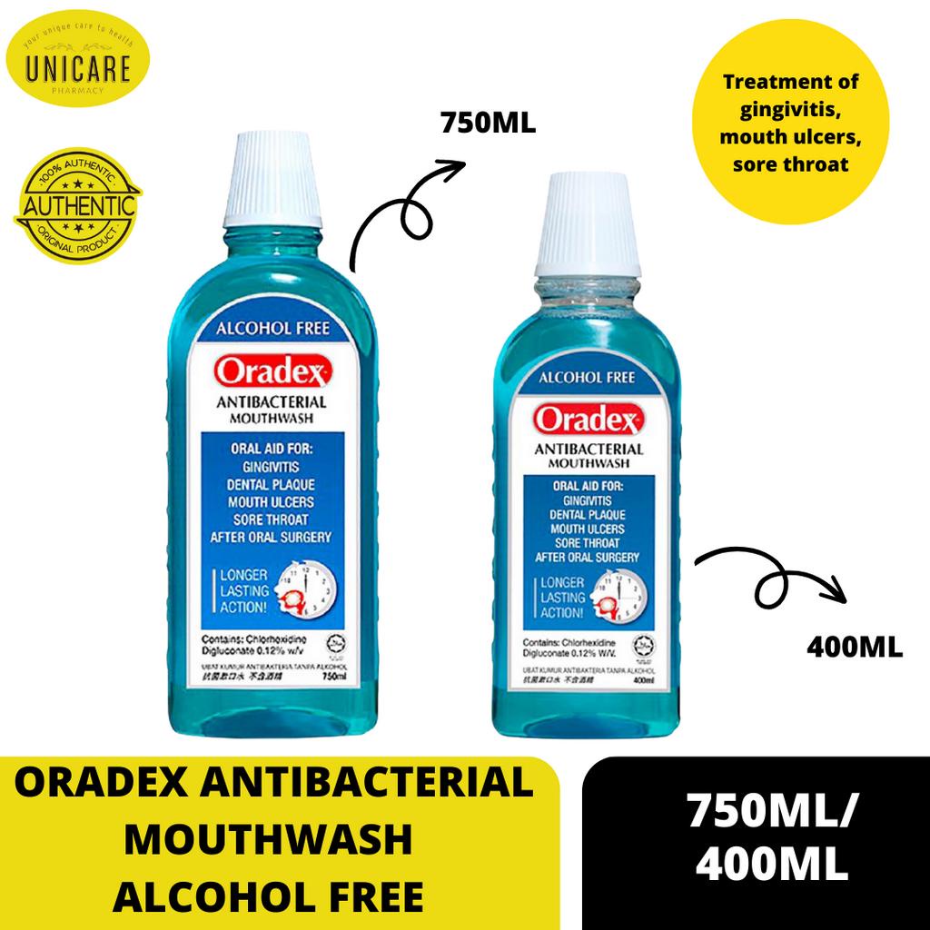 ORADEX ANTIBACTERIAL MOUTHWASH ALCOHOL FREE (750ML/400ML) | Shopee Malaysia