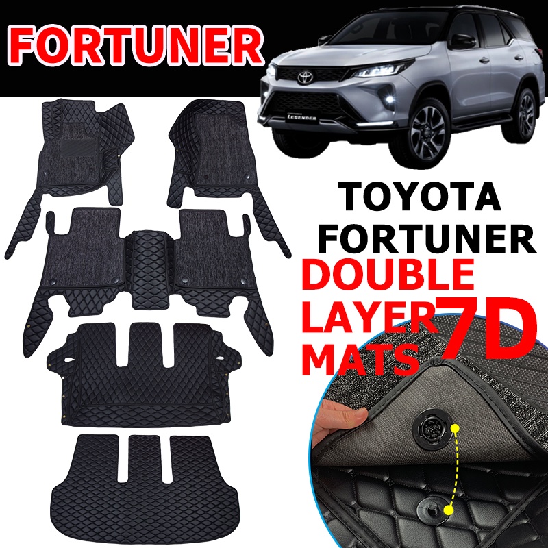 2004-2024 Toyota Fortuner Matting 7D Double Layer Car Floor Mats Deep ...