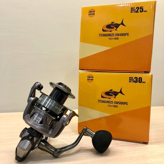 GTECH TITANIUMIZE SW4000/5000PG SPINNING FISHING REEL | Shopee Malaysia