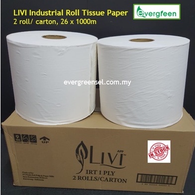 ( READY STOCK ) 26cm x 1000m LIVI Industrial Roll Tissue Paper for lab ...