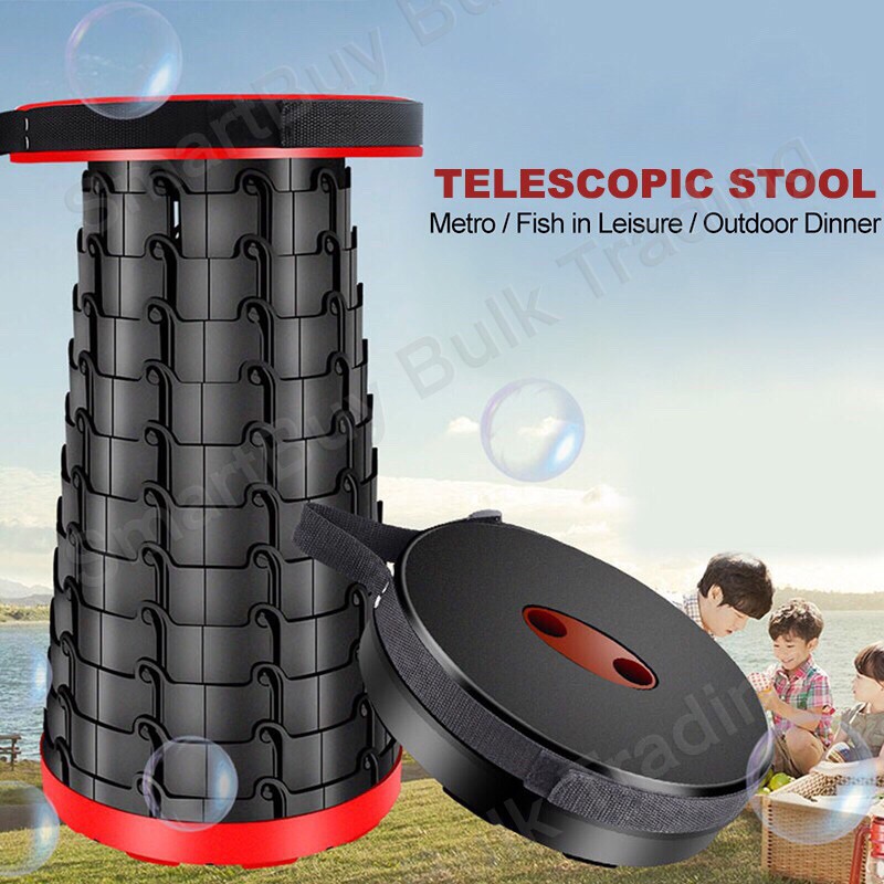 Portable Outdoor Retractable Folding Telescopic Stool Chair | Shopee ...