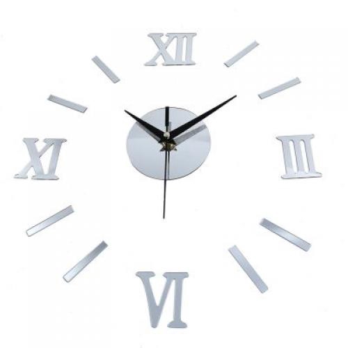 Roman Numerals Sticker DIY Wall Clock Home Decor (SILVER) | Shopee Malaysia