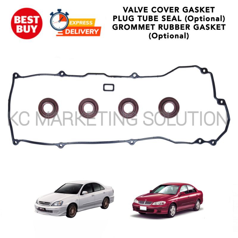 Valve Cover Gasket + Plug Seal & Grommet Rubber Gasket Nissan Sentra ...