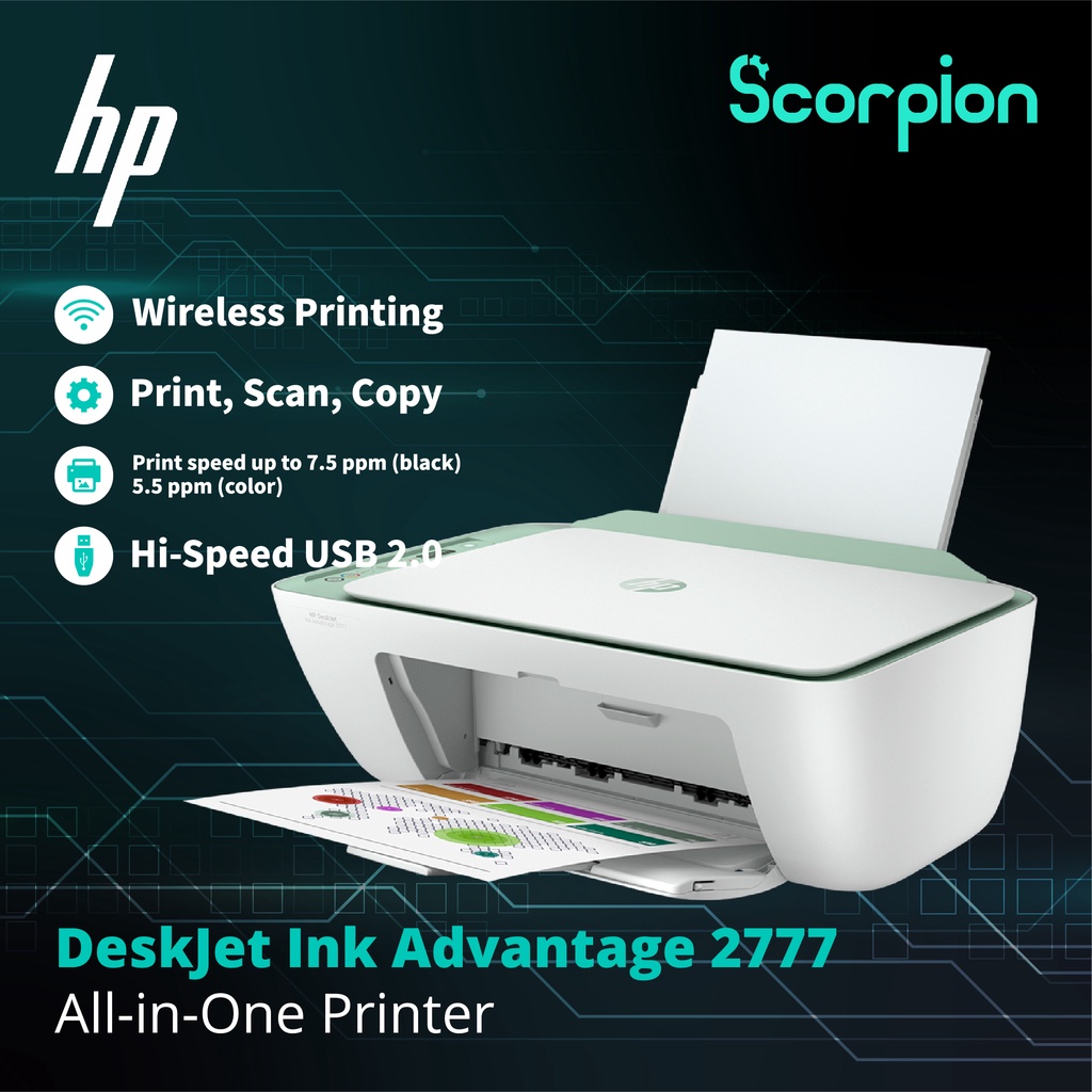 HP DeskJet Ink Advantage 2777 All-in-One Printer | Shopee Malaysia