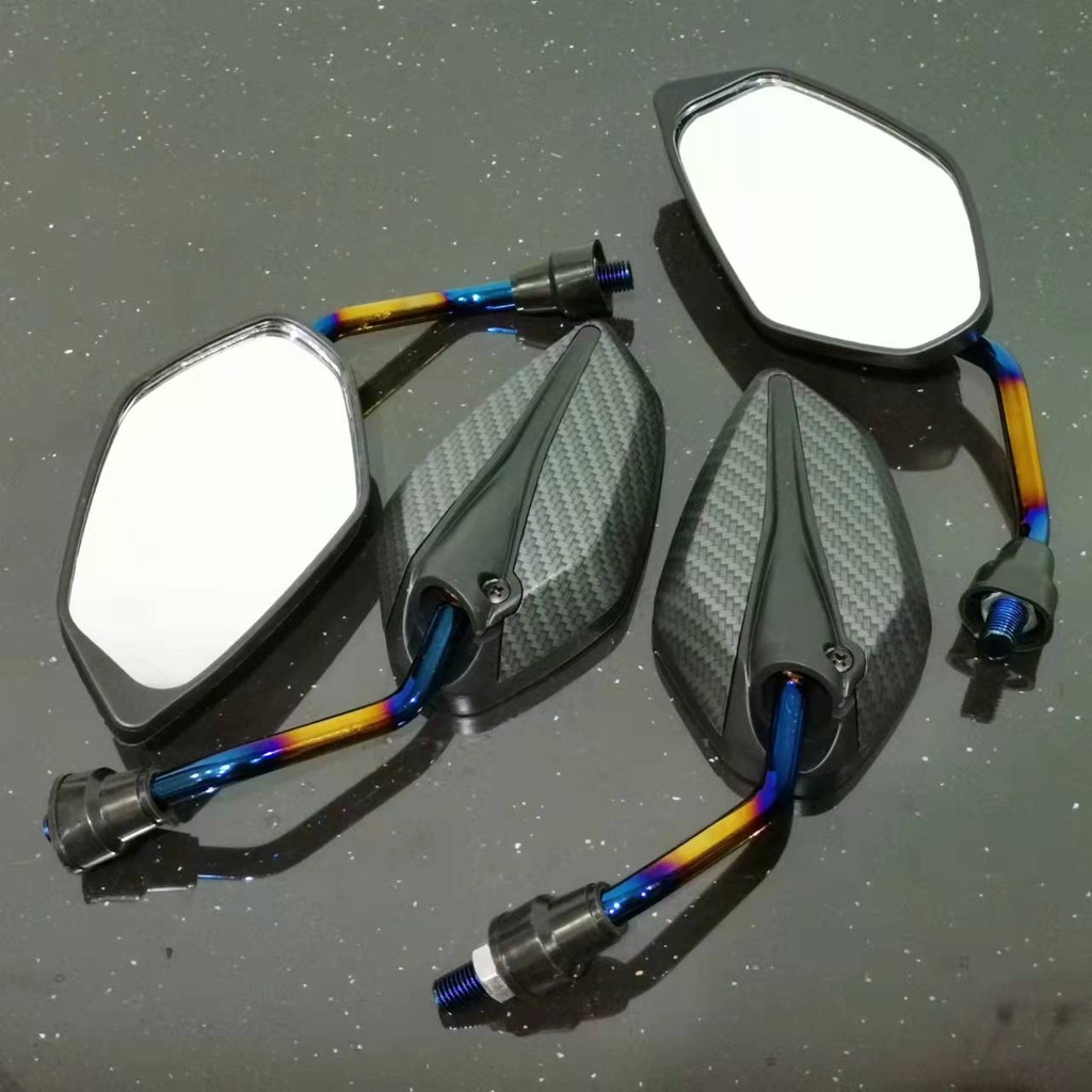 HONDA YAMAHA MINI SIDE MIRROR TITANIUM SET | Shopee Malaysia