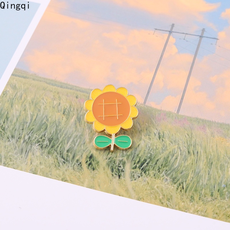 Sunflower Enamel Pins Floral Brooches Plant Badges for Banquet Wedding ...
