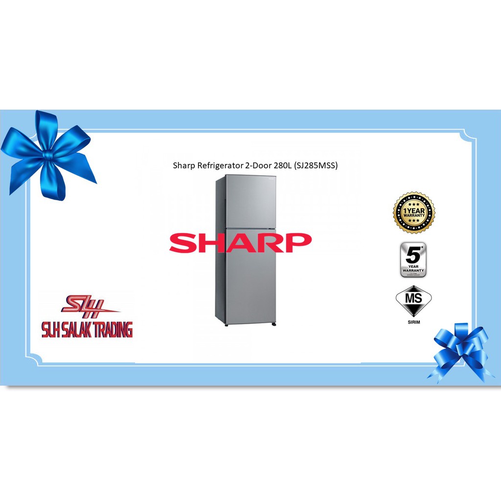 Sharp Refrigerator 2-Door 280L (SJ285MSS) | Shopee Malaysia