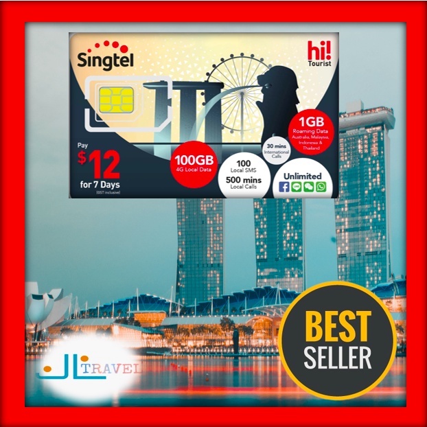 28 Days 100 GB - Singapore #1 Network Singtel Sim Card :Pick Up at ...