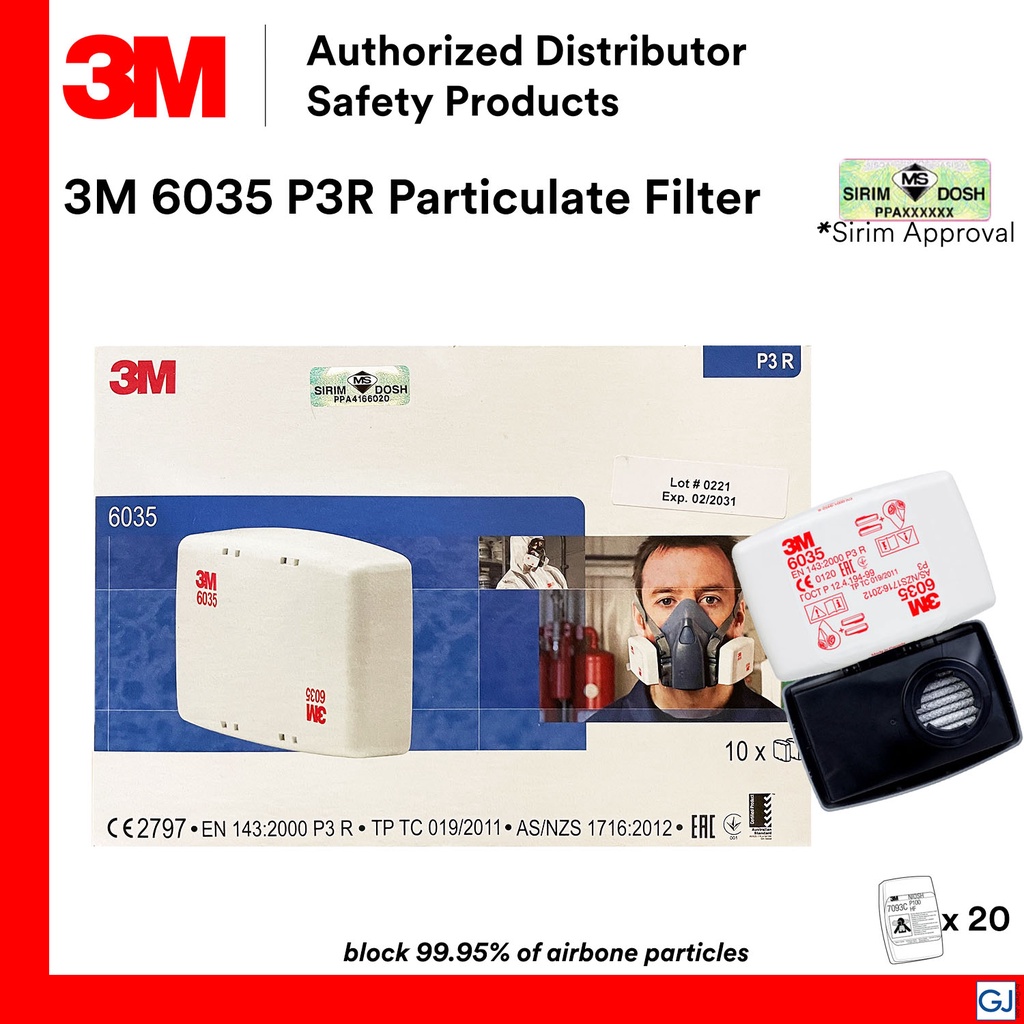 3M 6035 / P3R Standard / Replacement of 7093 / Suitable for Welding ...