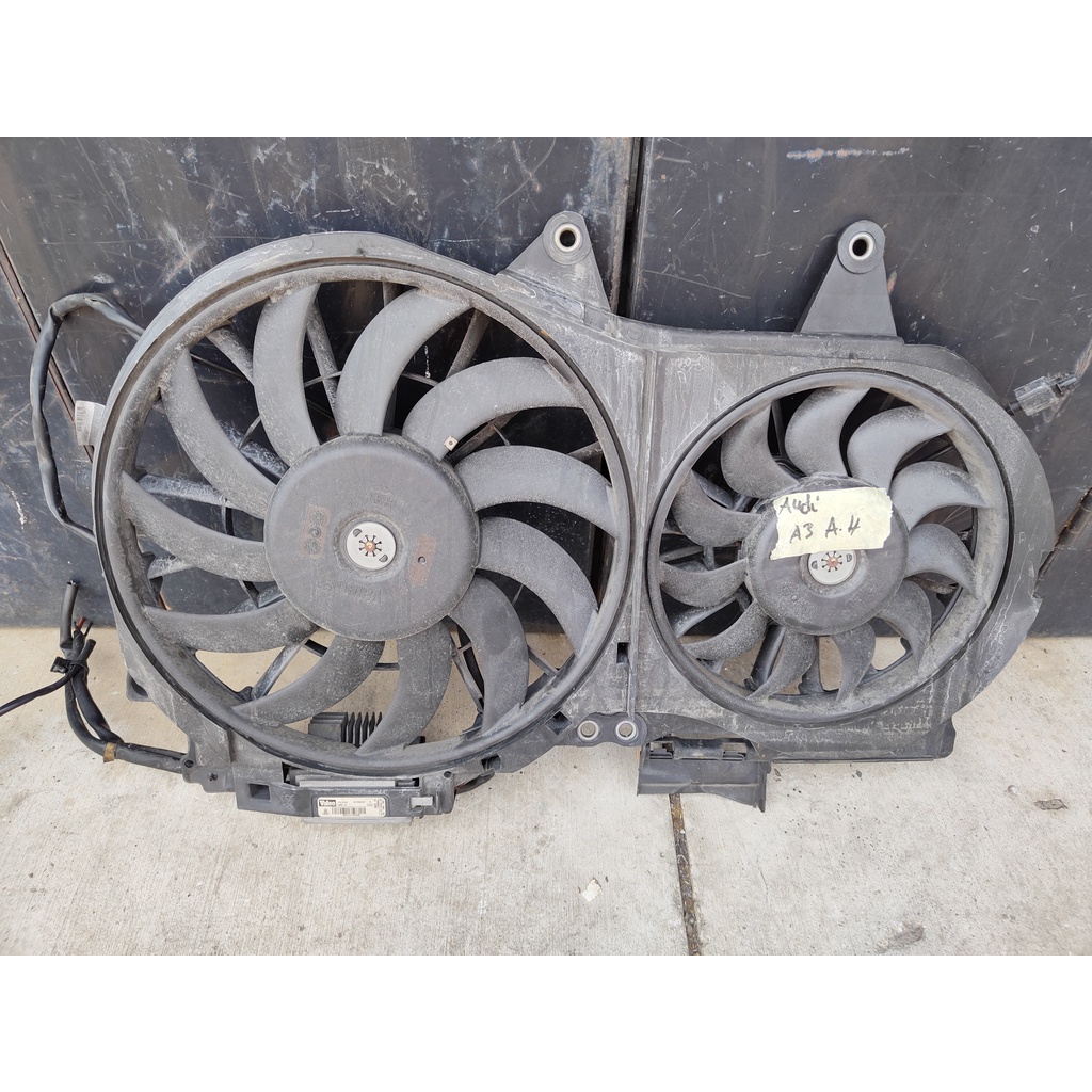 Audi A4 B7 Front Radiator Cooling Fan Motor With Leaf And Bracket 1 Set ...