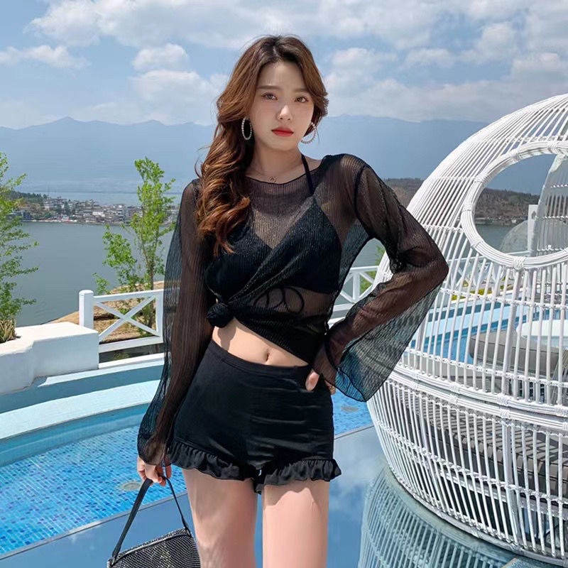 Swimsuit Women 2022 New Style Korean Ins Sexy Three Piece Set Cover