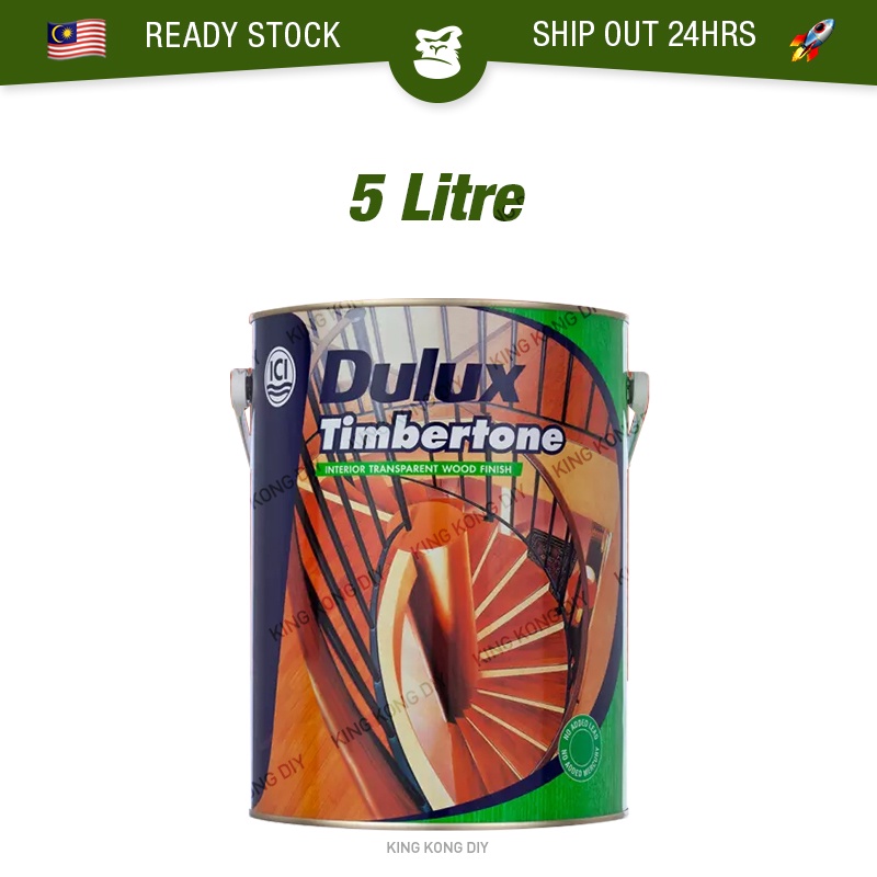 5L ICI DULUX Timbertone Interior Wood Tone Finish Varnish Cat Kayu ...