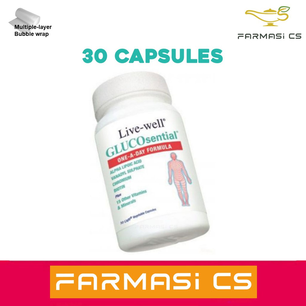 Live-well Glucosential 30 Capsules EXP:04/2026 [ Alpha Lipoic Acid ...