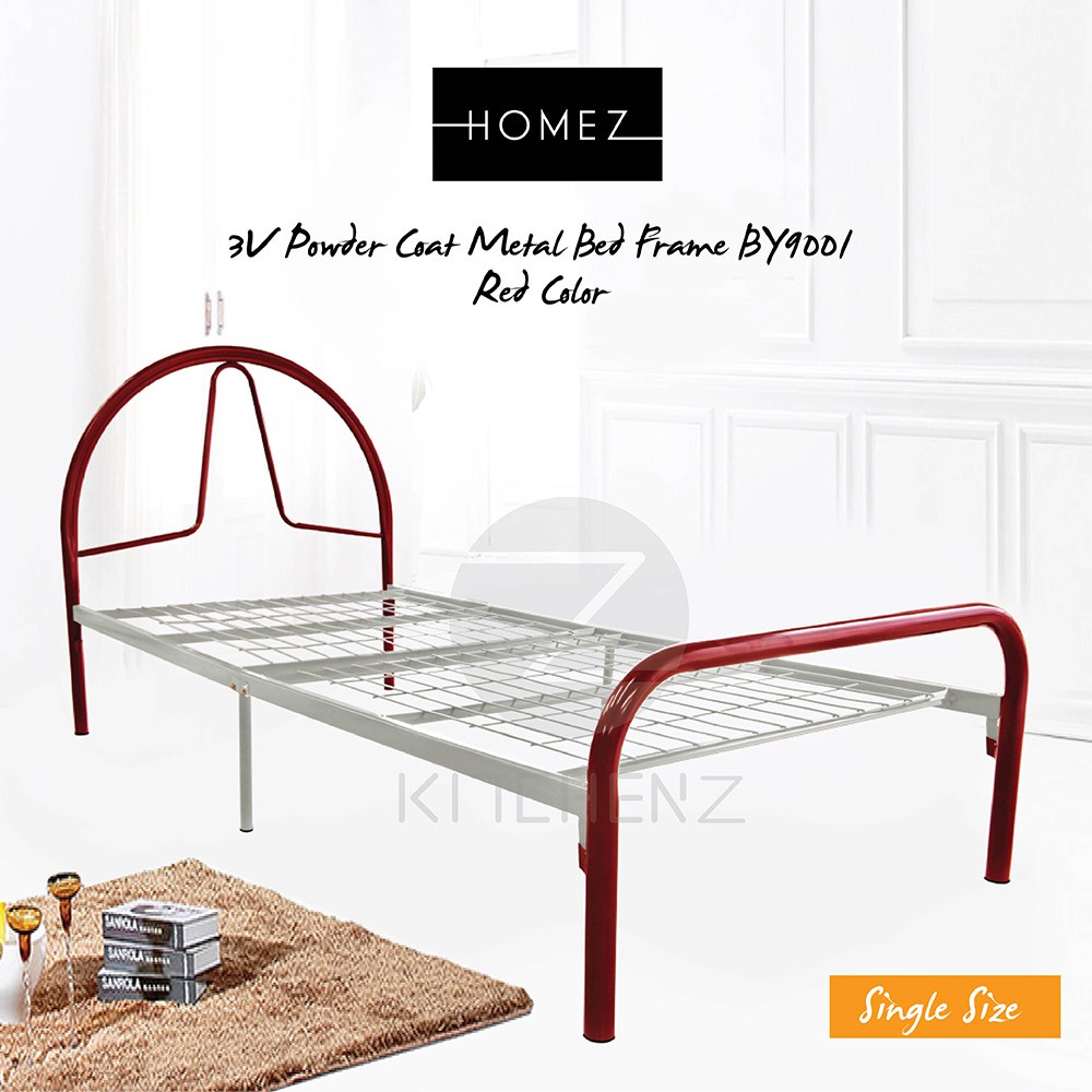 3V BY9001F Powder Coat Metal Bed Frame - Single Size | Shopee Malaysia