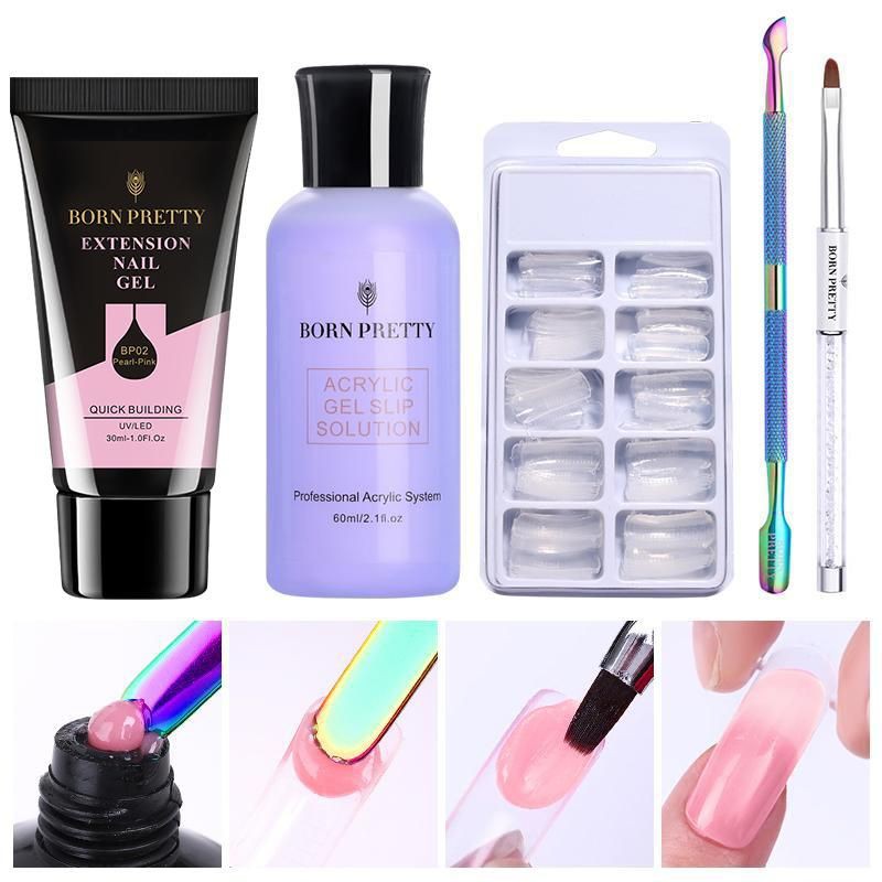 Born pretty Poly Gel Extension Nail Gel Soak Off UV Gel Slip Solution ...