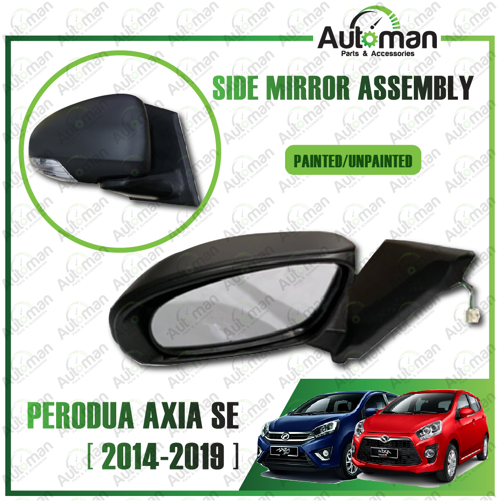 PERODUA AXIA SE 2014 - 2019 Painted Side View Side Mirror Complete ...