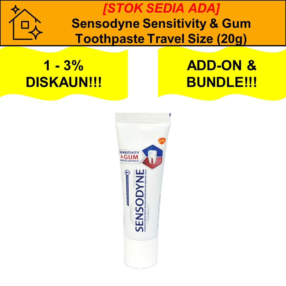 [𝗥𝗘𝗔𝗗𝗬 𝗦𝗧𝗢𝗖𝗞] Sensodyne Sensitivity & Gum Toothpaste Travel Size (20g ...