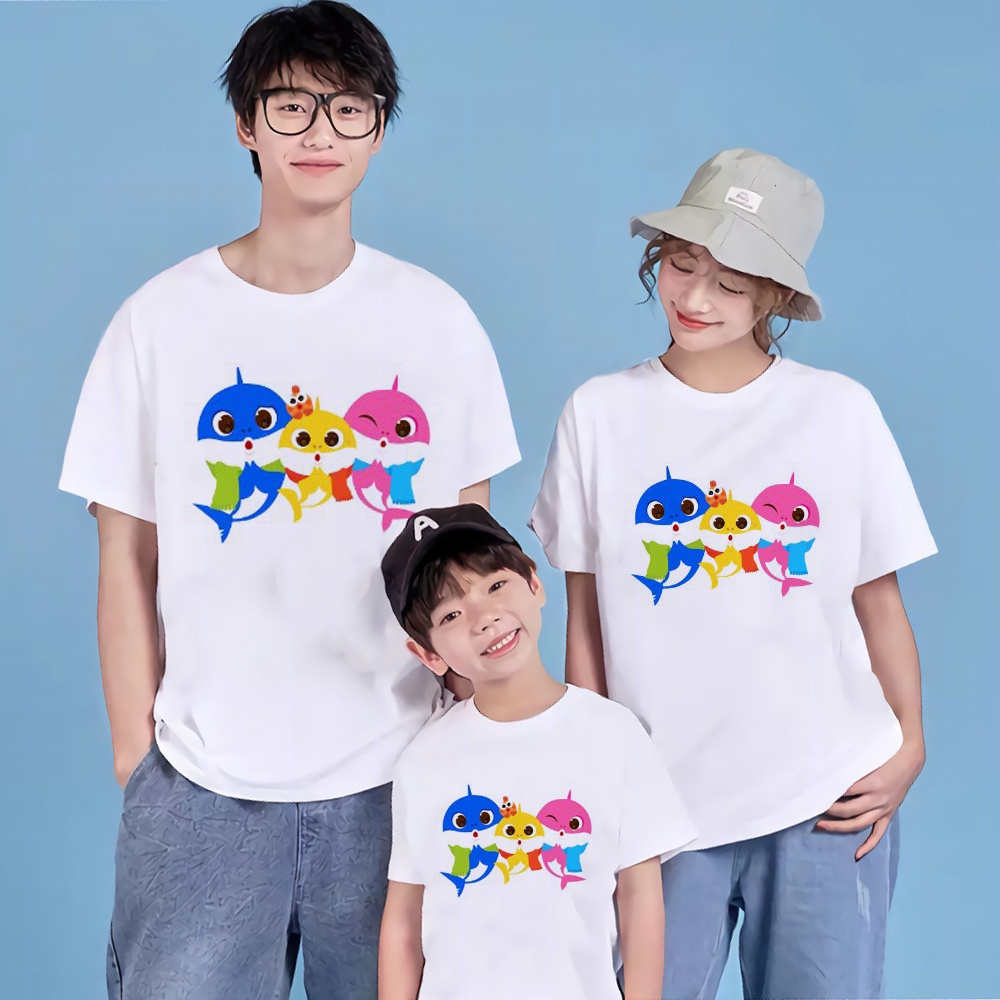 Baby Shark Family Matching T Shirt Outfit Summer Happy Family Couple ...