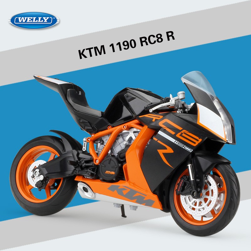 WELLY Wiley model 1:10 KTM 1190 RC8 R simulation motorcycle model ...