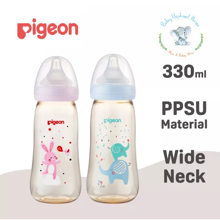 Pigeon PPSU Wide Neck Nursing Bottle (Character) (160ML/240ML) | Shopee Malaysia