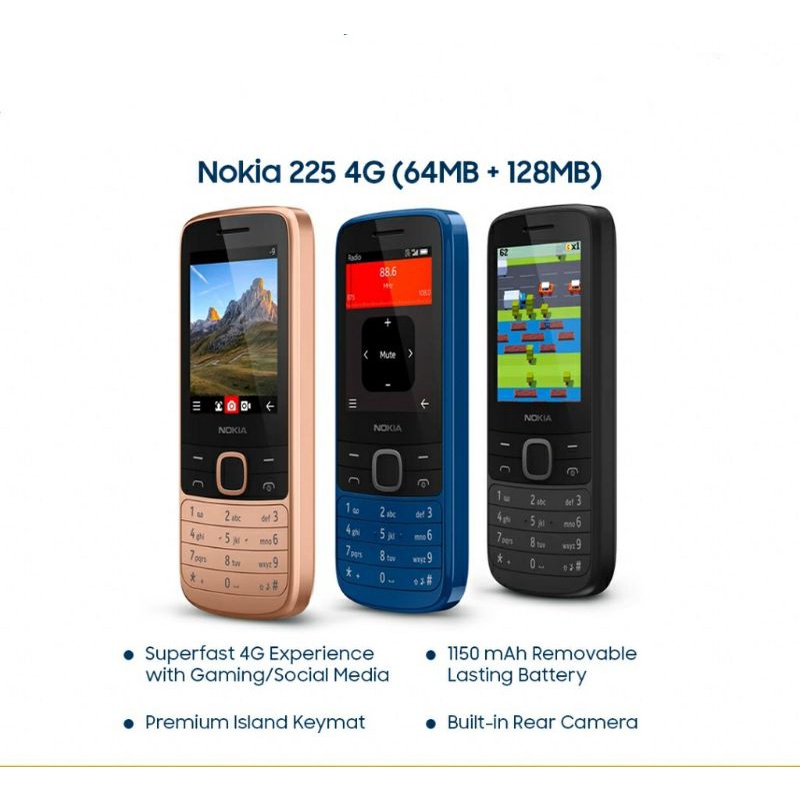 🔥8.8🔥Original Nokia 225 Keypad Phone 4G Network With Dual Sim Dual Standby 1 Year Warranty ...