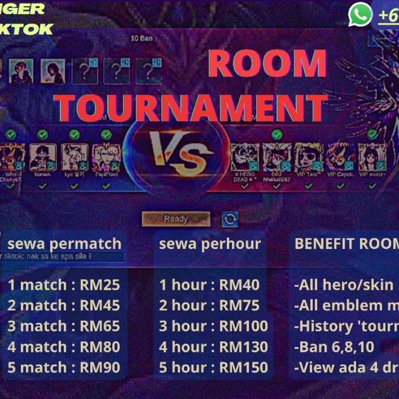 ROOM TOURNAMENT MLBB | Shopee Malaysia