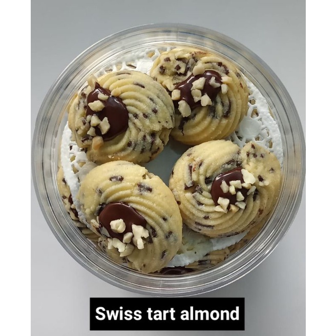 swiss tart almond biskut raya sedap homemade | Shopee Malaysia