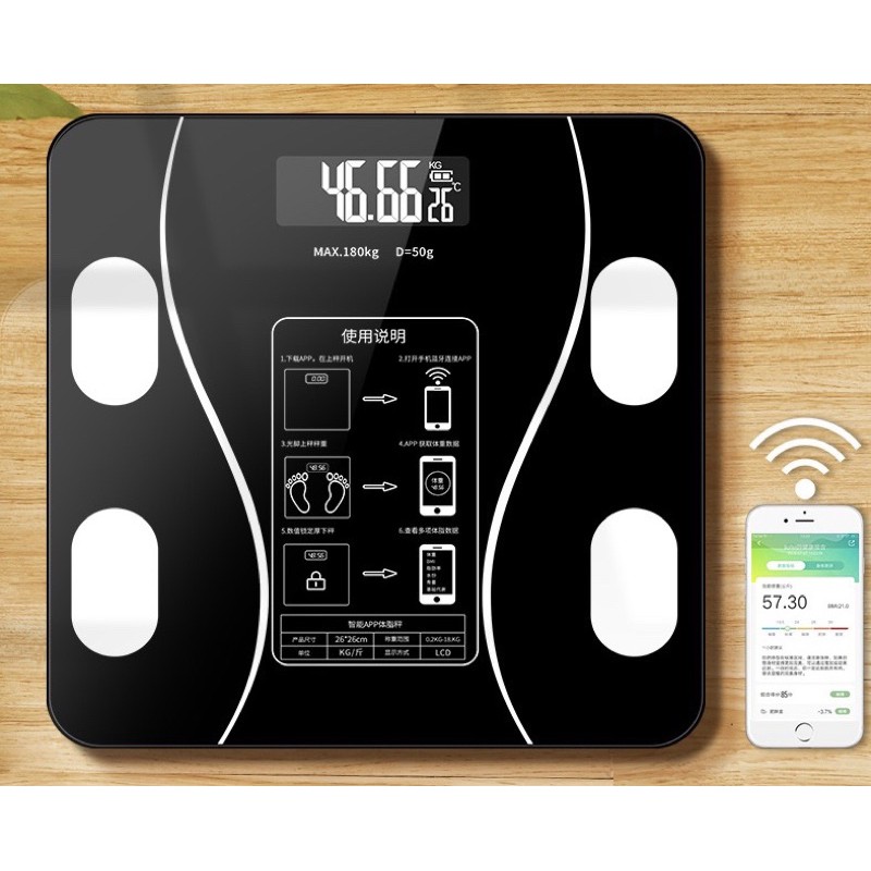 🇲🇾Smart bluetooth body fat weighing scale (rechargeable) | Shopee Malaysia