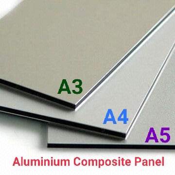 A3 / A4 / A5 - Aluminium Composite Panel 4mm Thickness ( White & Silver ...