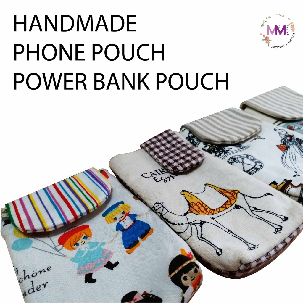 Handmade Mobile Phone Pouch | Power Bank Pouch 手作手机包、移动电源包 | Shopee ...