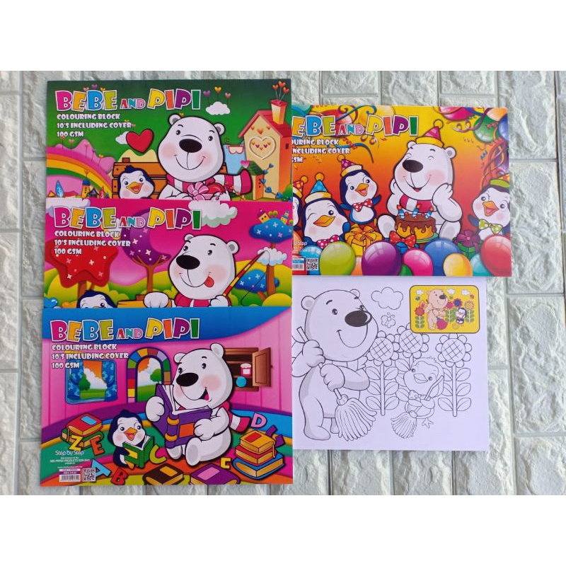 A4 Bebe And Pipi Colouring Book Activity Book Learning Book For Kids ...