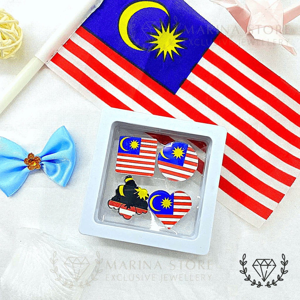 Baby Brooch Pin Tudung Bendera Malaysia Brooch Bunga Merdeka Kerongsang ...