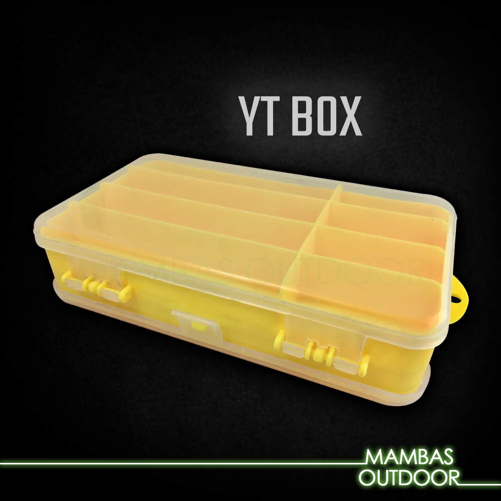 Mambas YT Box Fishing Lure Tackle Tool Box 2 Sided Compartments Pancing ...