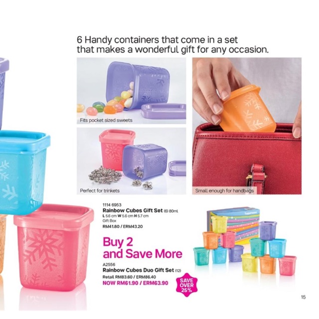 Tupperware Rainbow Cubes Duo Gift Set 12pcs | Shopee Malaysia