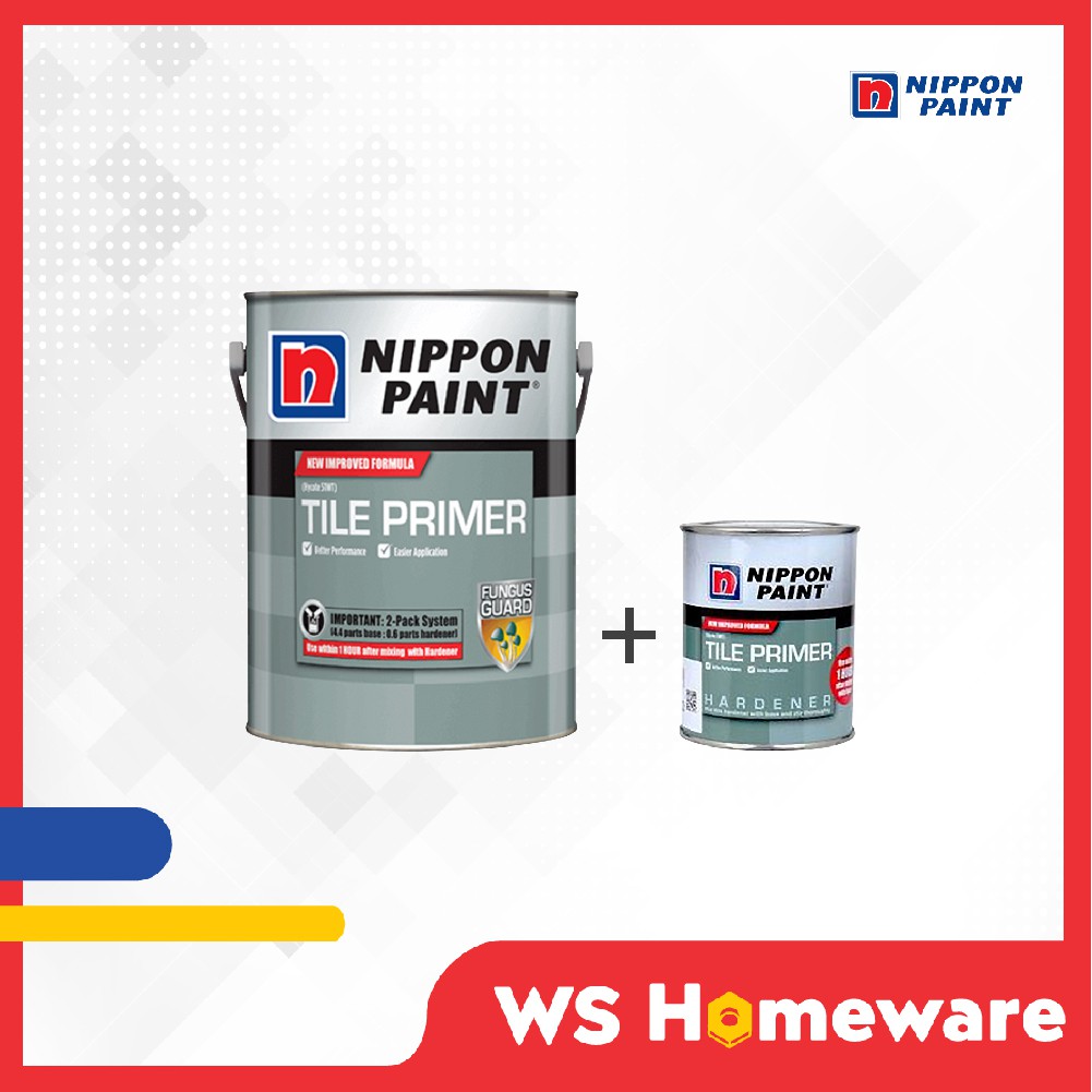 WS Nippon Paint Tile Primer (2.2L Base + 0.3L Hardener) | Shopee Malaysia