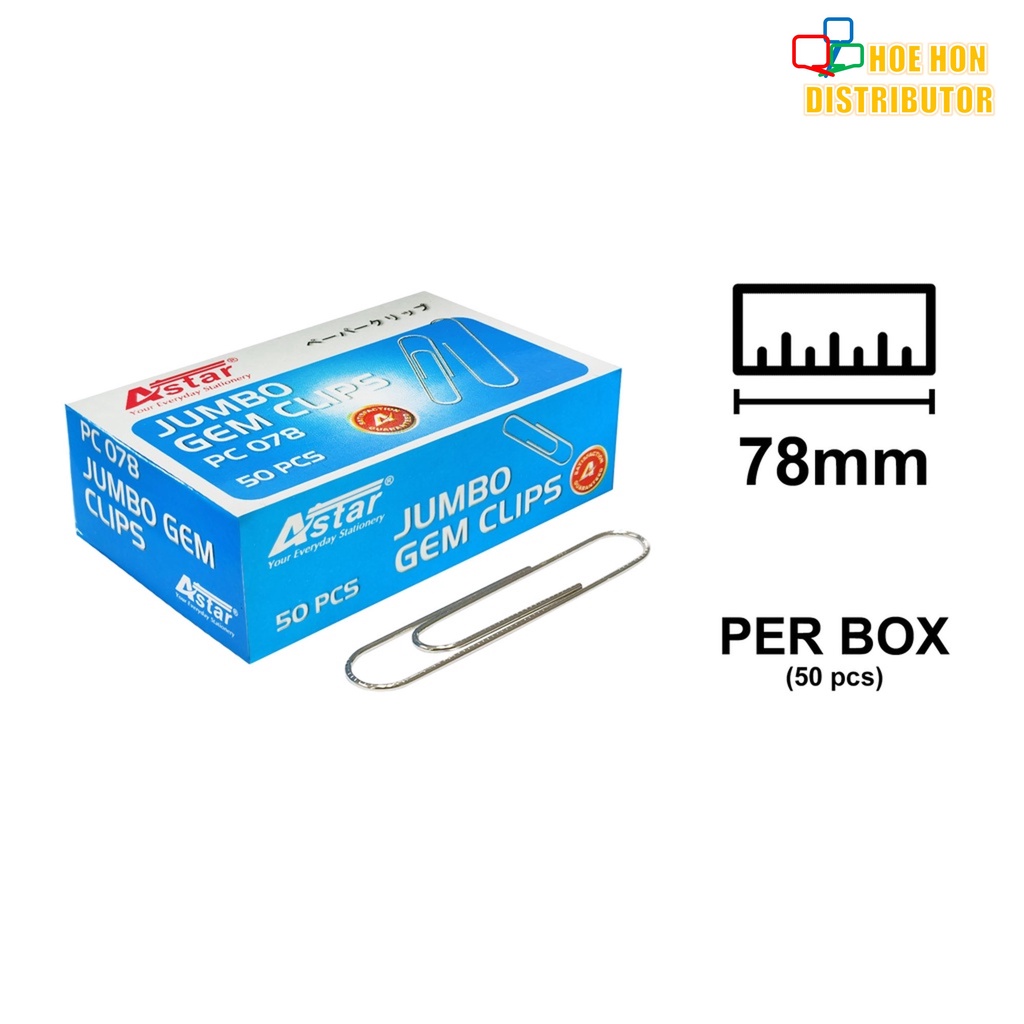 Astar Jumbo Giant Big Large Paper Clip / Klip kertas / 回形针 78mm 078 ...