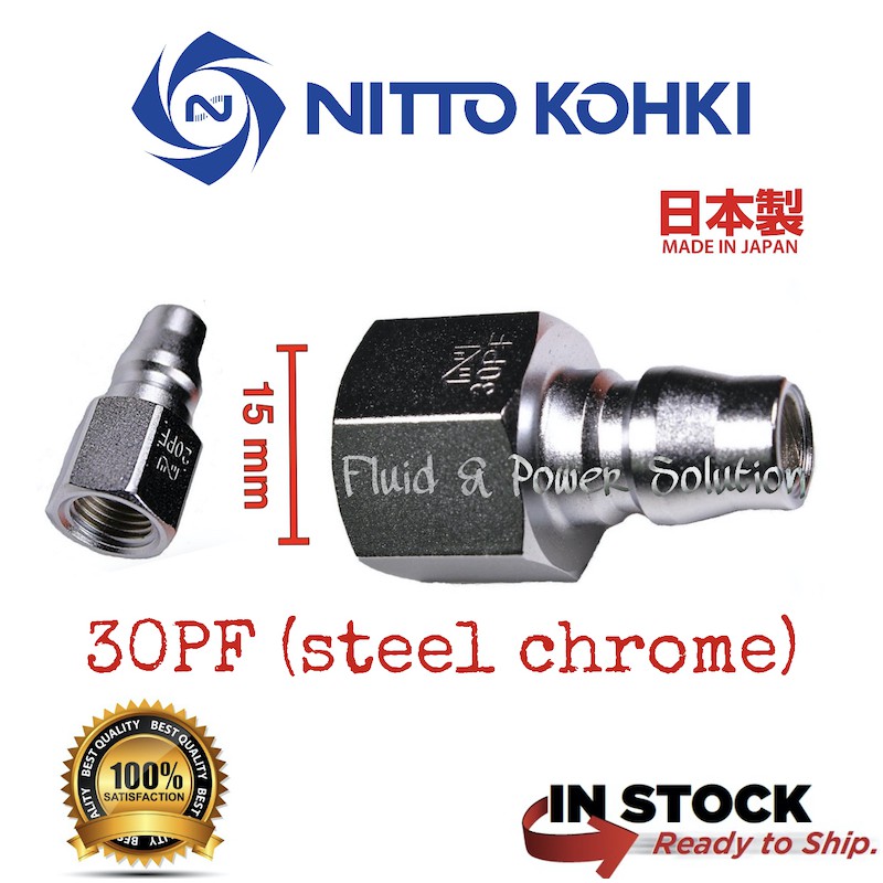 "Genuine" Nitto Kohki Hi Cupla 30PF Plug Female 3/8",1 Box 10pcs , Hi ...