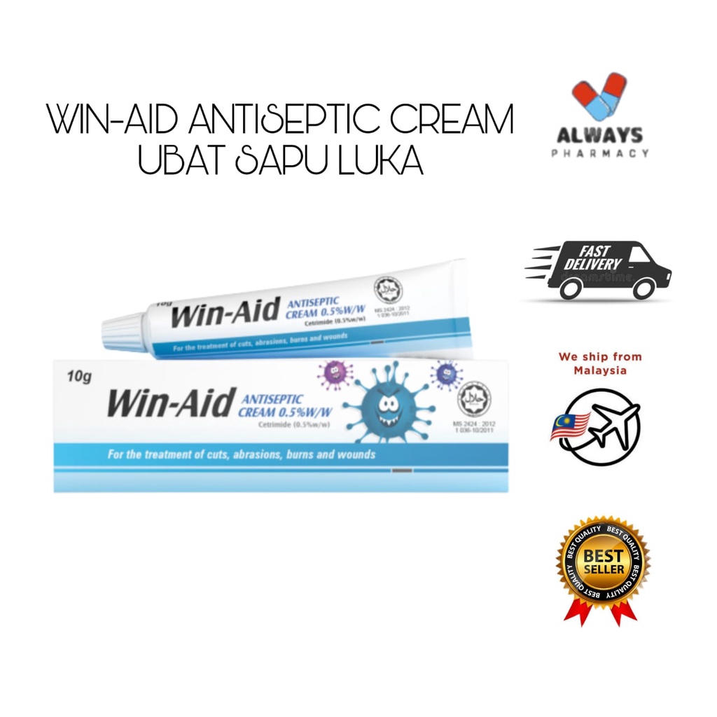 WIN-AID ANTISEPTIC CREAM 10G (UBAT SAPU LUKA) | Shopee Malaysia