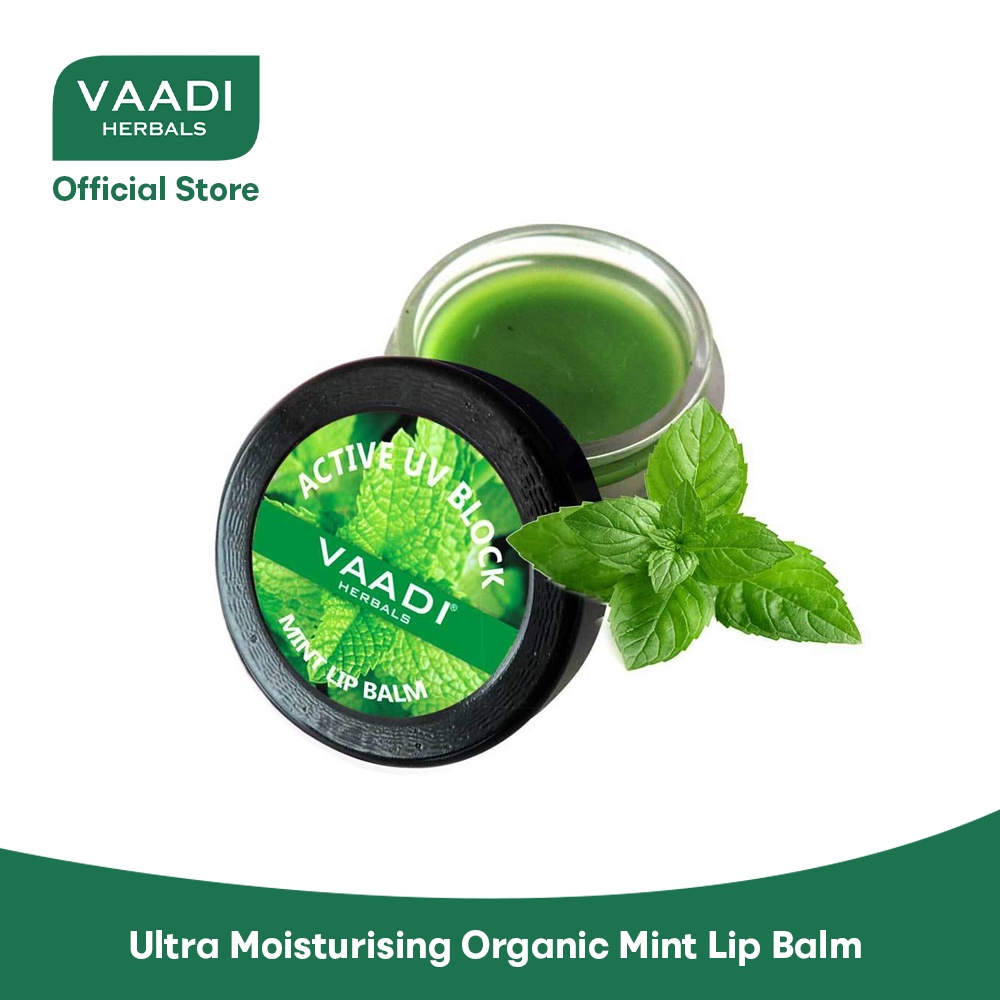 VAADI HERBAL ORGANICS Ultra Moisturising Organic Mint Lip Balm (10g ...