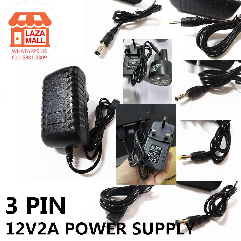 (12V) AC >DC ADAPTER 12V2A TV SWITCHING POWER SUPPLY CCTV LED SWITCH AC 240V PLUG ADAPTER CAMERA ...